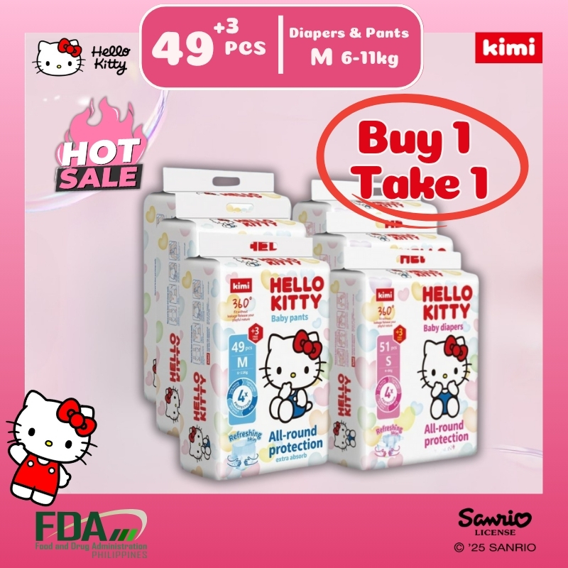 BUY 1 TAKE 1! Hello Kitty Baby Diapers & Pants Essential Edition 4x ...