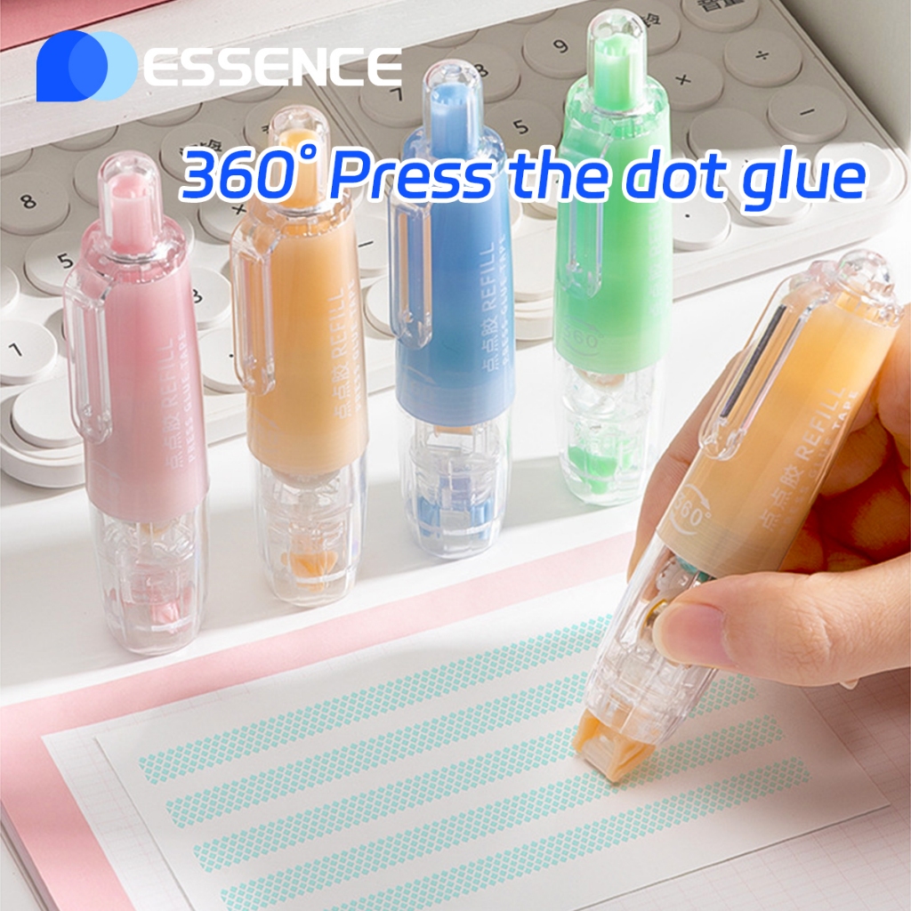 Replaceable Core Dots Glue Tape Student Craft DIY Retractable Double ...