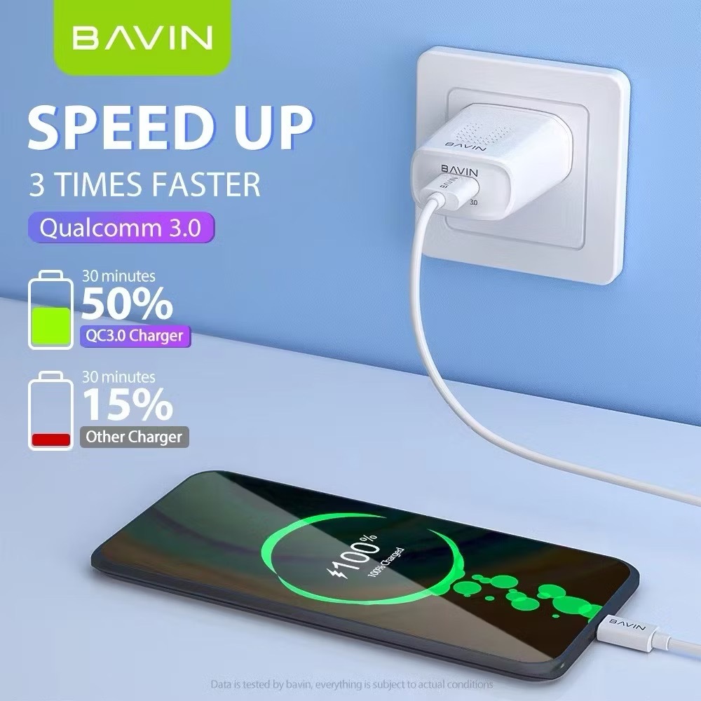 For BAVIN PC357 Qualcomm3.0 Fast Charging Wall Charger w/ Adapter For ...