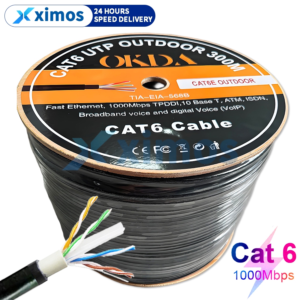 CAT6 Outdoor Cable UTP Ethernet Lan Cable 300M Waterproof Cable ...
