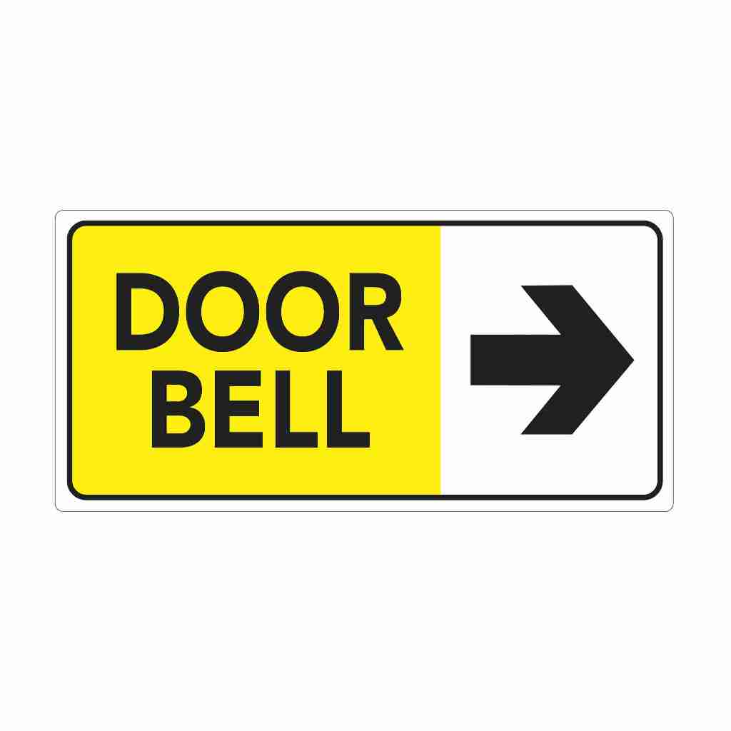SIGNAGE - DOOR BELL RIGHT ARROW - PVC PLASTIC MATERIAL SIGNAGE | Shopee ...