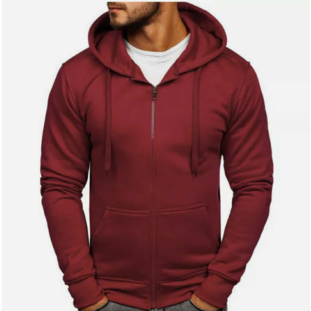 mUSHOP Hoodie Jacket with Zipper Terry Brass Makapal ang Tela | Shopee ...