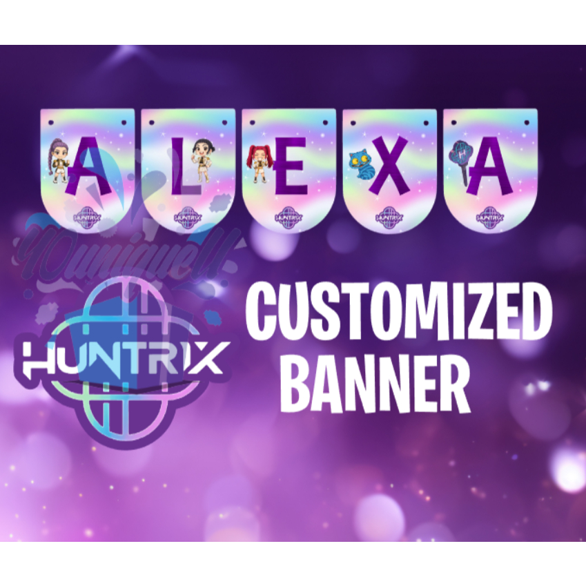 KPOP Demon Hunters HUNTRIX Letter Banner Cutouts | Shopee Philippines