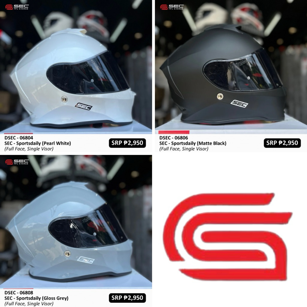 SEC Helmet - Sportsdaily (Full Face, Single Visor) | Shopee Philippines