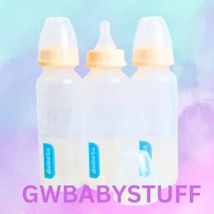 Bebeta 8oz White Feeding Bottle Regular Neck with Measurement 3pcs per ...
