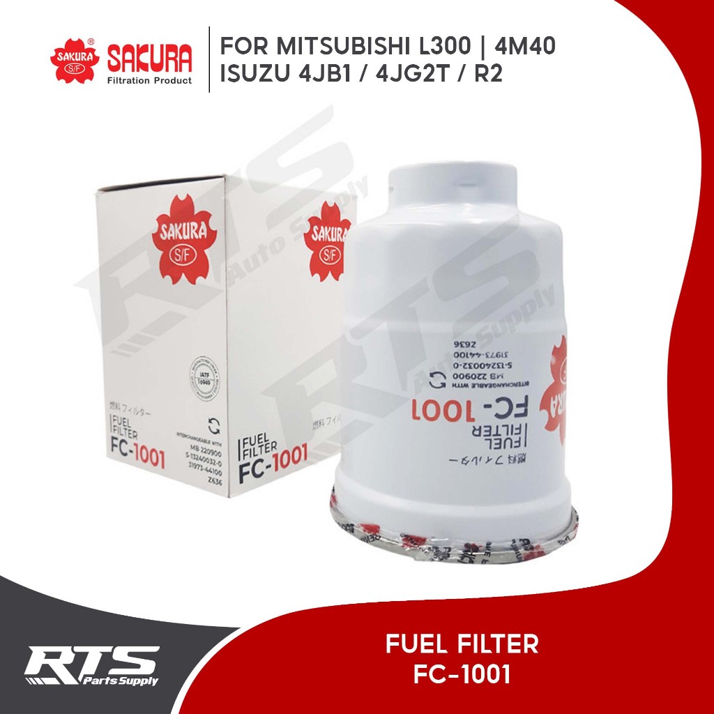 Sakura Fuel Filter for Mitsubishi L300 dsl/ 4M40/ Isuzu 4JB1/ 4JG2T/ R2 ...