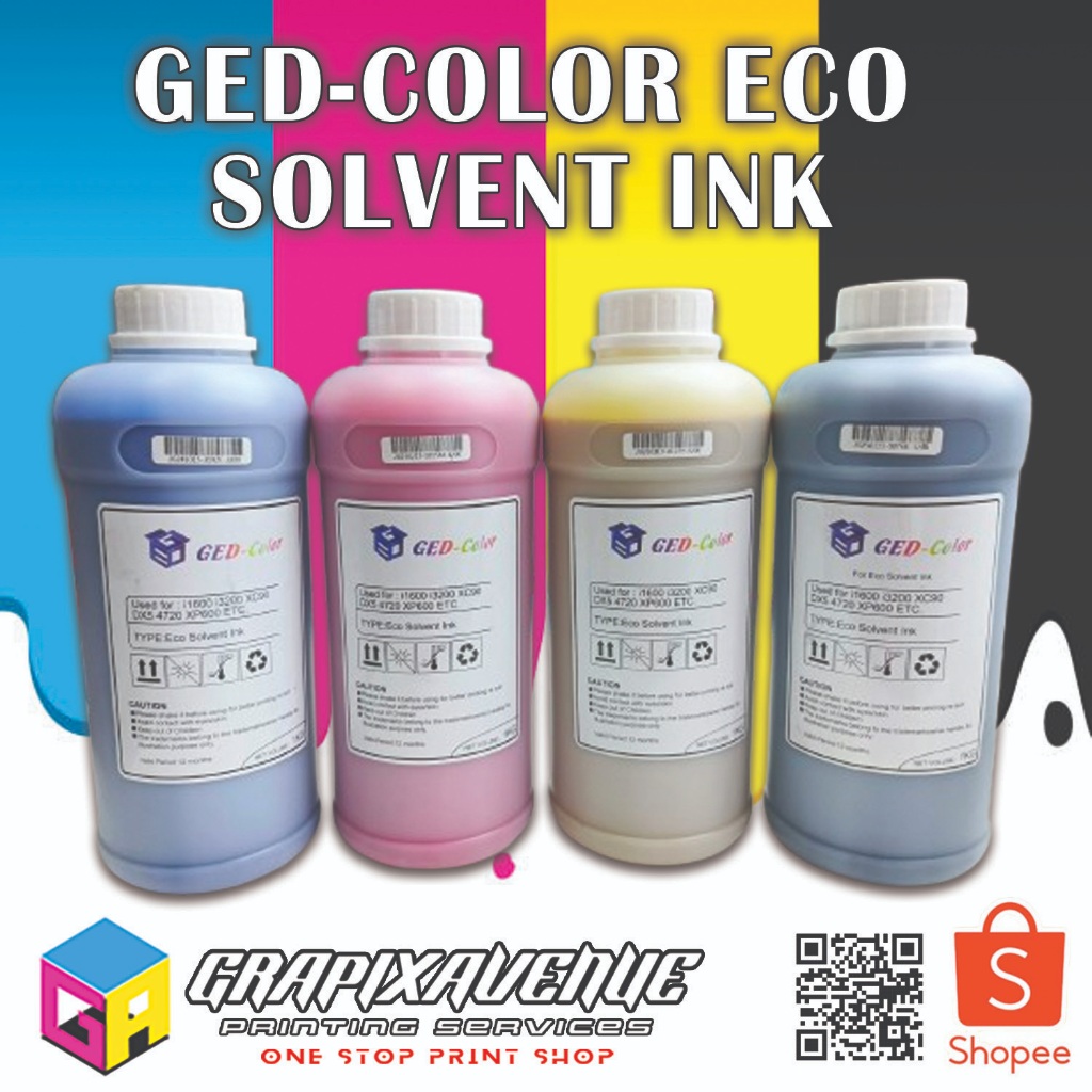 GED Color ECO SOLVENT INK FOR LARGE FORMAT PRINTER | Shopee Philippines