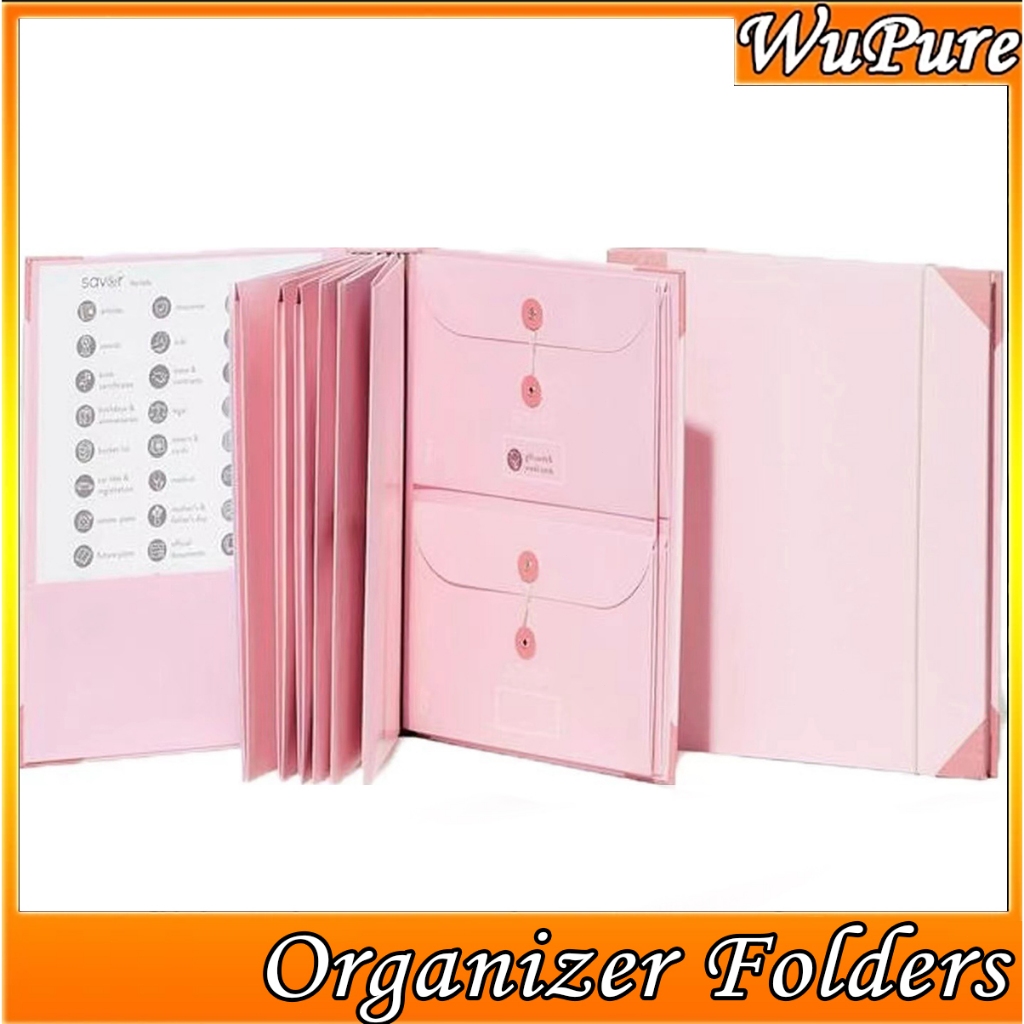 Multipurpose Portable File Organizer Binder Heavy Duty Travel File ...