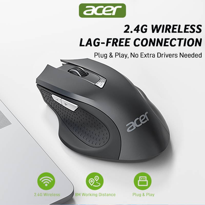 acer Wireless Mouse for Laptop 2.4GHz Computer Mouse Wireless with 6 ...