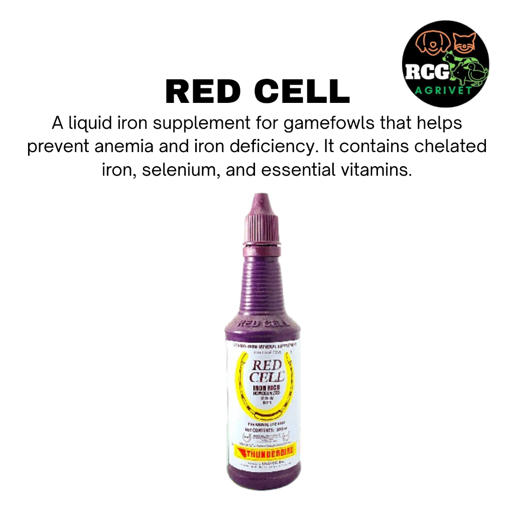 [RCG AGRIVET] 1PC Red Cell Liquid Vitamin-Iron-Mineral (50ml) for ...
