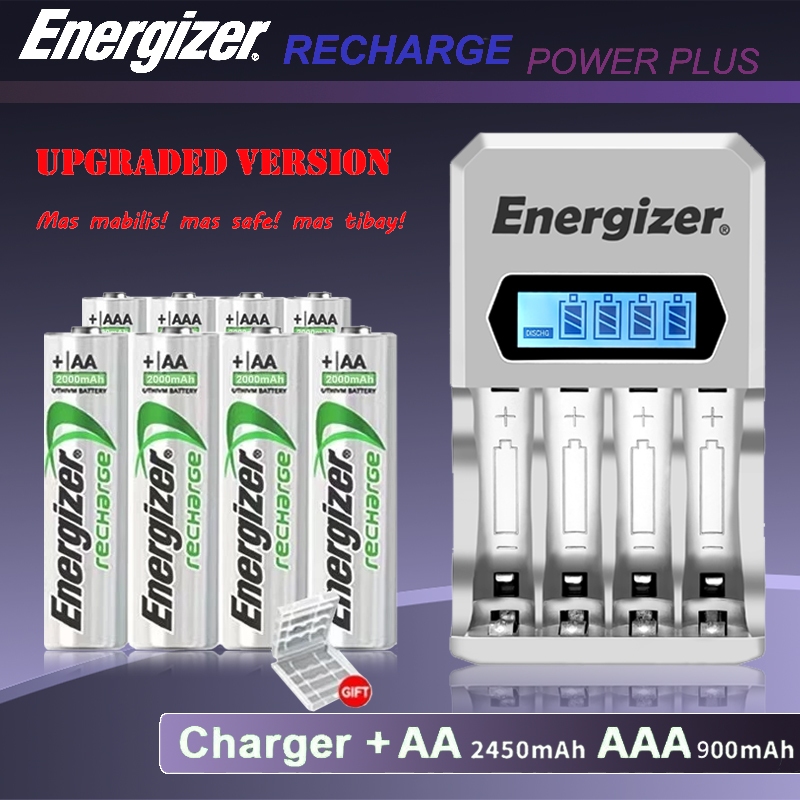 Energizer Rechargeable Battery Kit: 4AA (2450mAh) & 4AAA (900mAh) NiMH ...