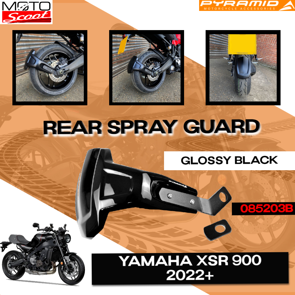 MotoscootPH PYRAMID REAR SPRAY GUARD Glossy Black For | YAMAHA XSR 900 ...