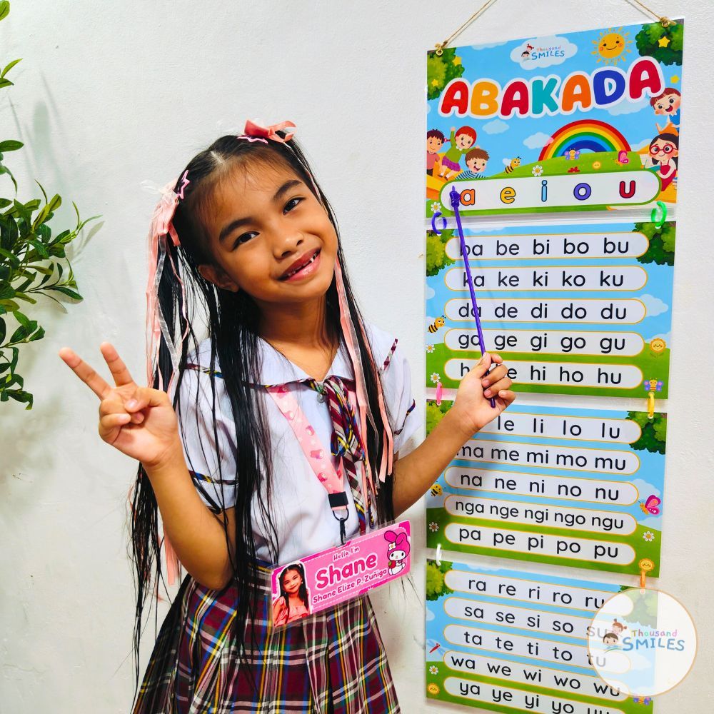 Thousand Smiles ABAKADA Hanging Wall Chart, Big, Laminated with Rings ...