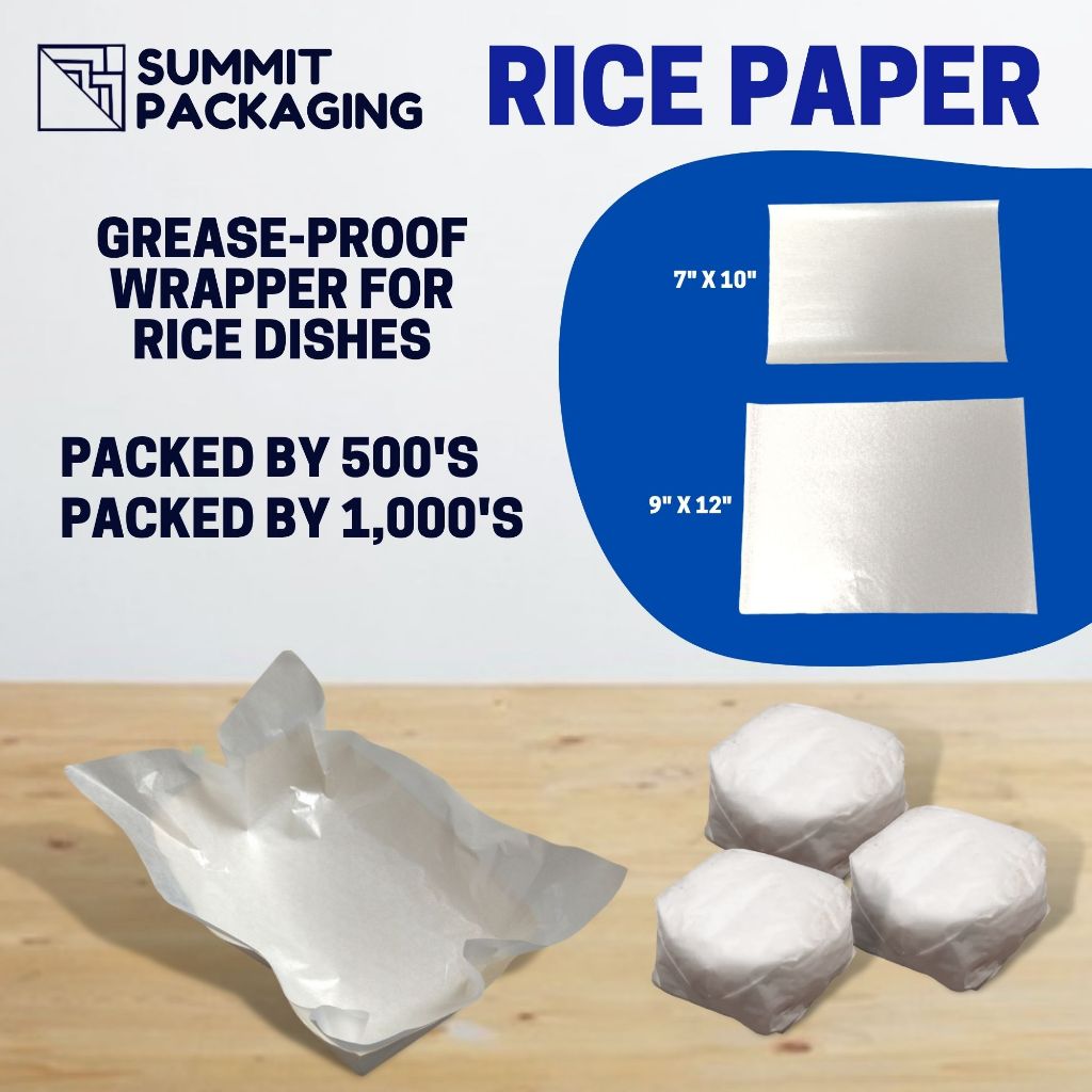 Rice Wrapper Paper/Greaseproof Paper for Rice, Burger, Tray Liner 7x10 ...