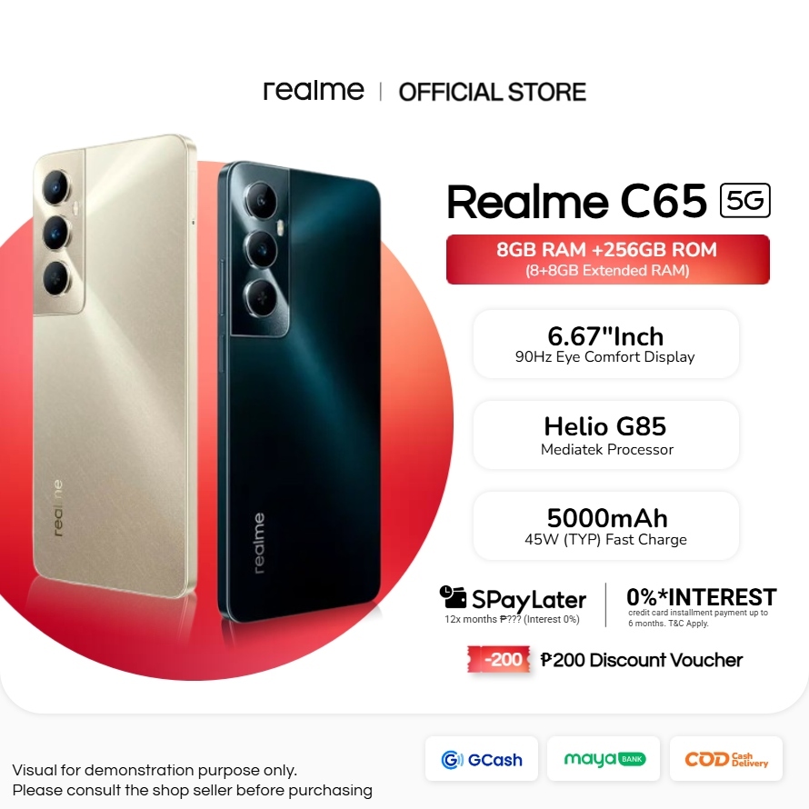 C65 5G Smart phone 8+256GB 50MP AI Camera Helio G85 5G 6.67"Inch Eye ...