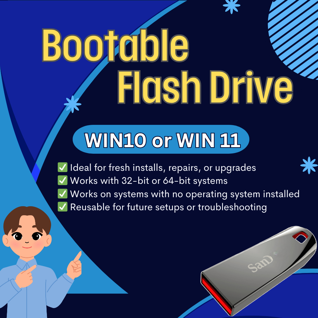 Bootable USB Flash Drive – OS Installer for PC (Win 10/11 Compatible) OS Installation USB Drive ...
