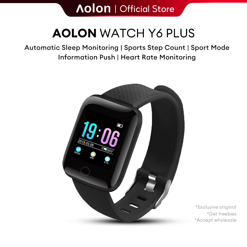 Aolon Y6 Plus Smart Watch Automatic Sleep Monitoring Sport Mode ...