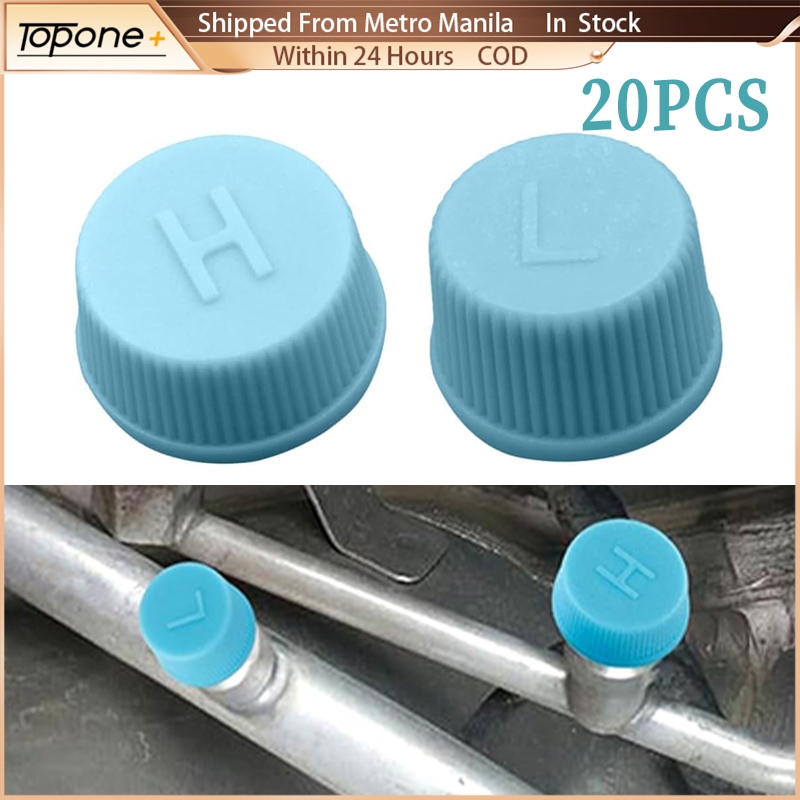 20Pcs Air Conditioner Valve Core Caps Heavy Duty Rubber Car Truck AC ...