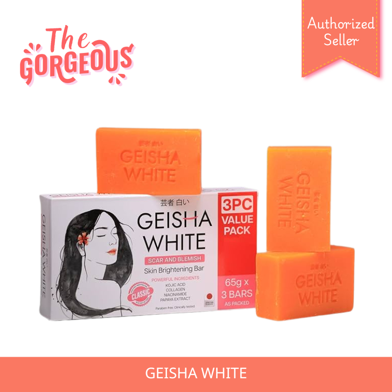 Geisha White Brightening Bar Soap - Scar & Blemish Care (3 Bars x 65g ...