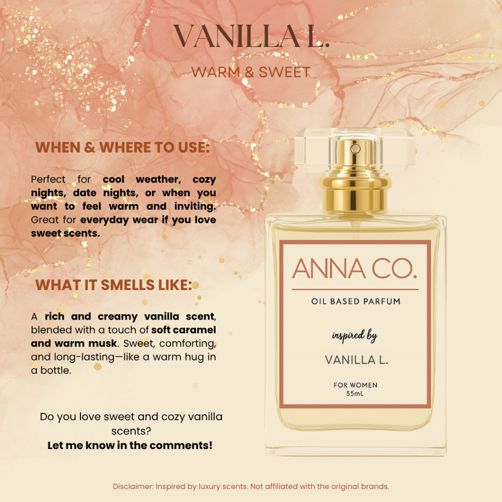 [ Vanilla L. ] Warm and Sweet Scent | Anna Co. | Shopee Philippines