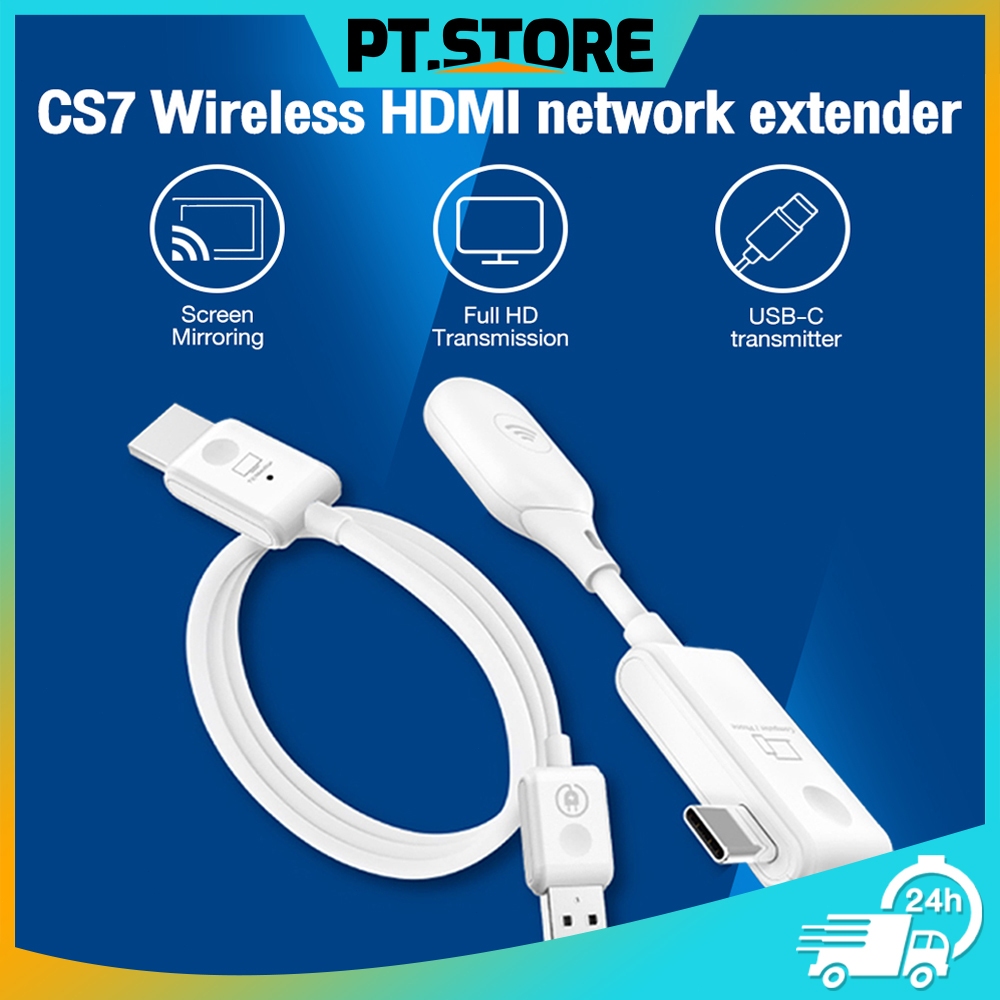 CS7 Wireless HDMI Transmitter Receiver Adapter 1080P For Laptop TV ...