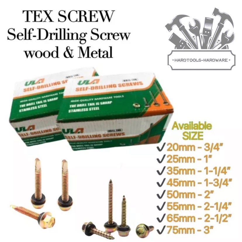 TEX SCREW / TEKSCREW SELF DRILING SCREWS per BOX - Wood & Metal ...