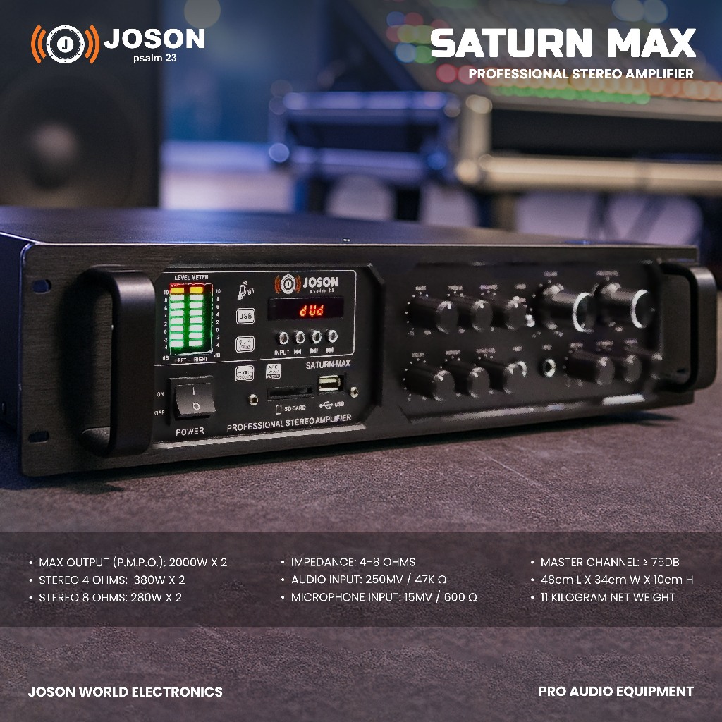 Joson SATURN MAX Professional Integrated Amplifier | Shopee Philippines