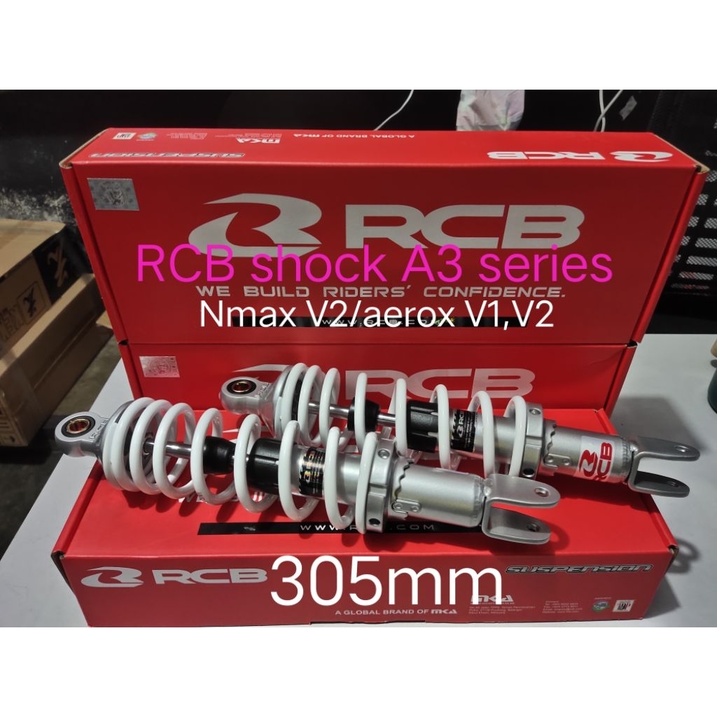 RCB rear shock A3 series 305mm for yamaha nmax v2,aerox v1,v2 | Shopee ...