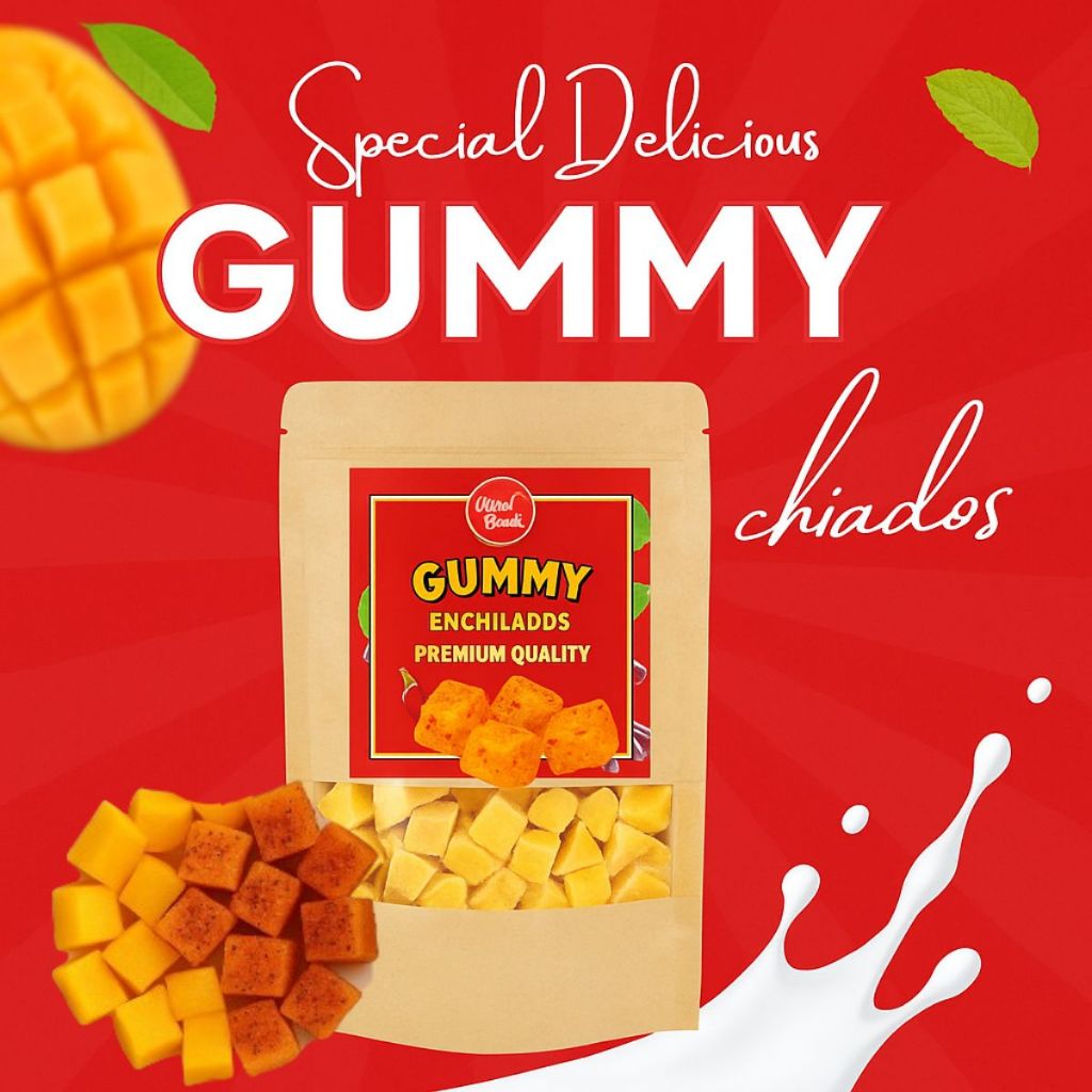 (READY STOCK)Mango Enchilados Dried Mango Gummies Candy 250g Sweet ...