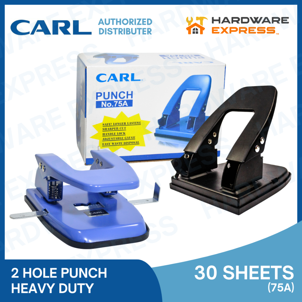 CARL 2-Hole Paper Puncher 75A Heavy Duty ( Random Color ) | Shopee ...