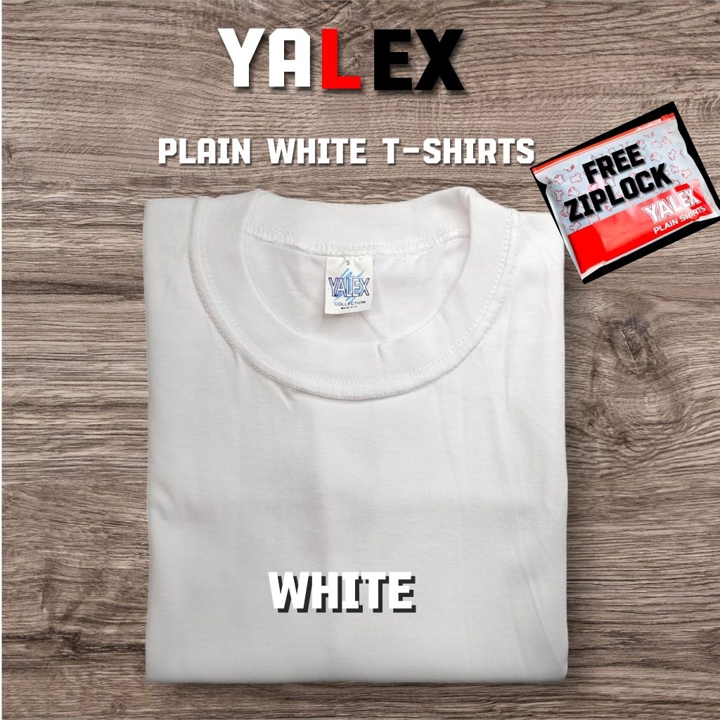 "YALEX Plain White Round Neck Cotton T-Shirt – Unisex for Men & Women ...