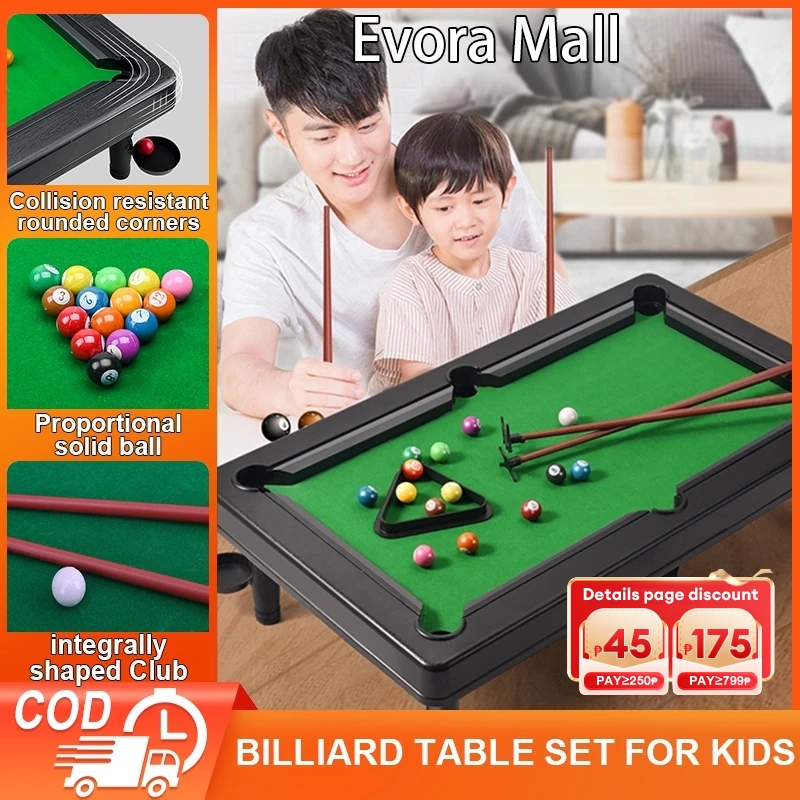 Evora Mini Billiard Table Set For Kids Table Snooker Pool Top Game Kids ...