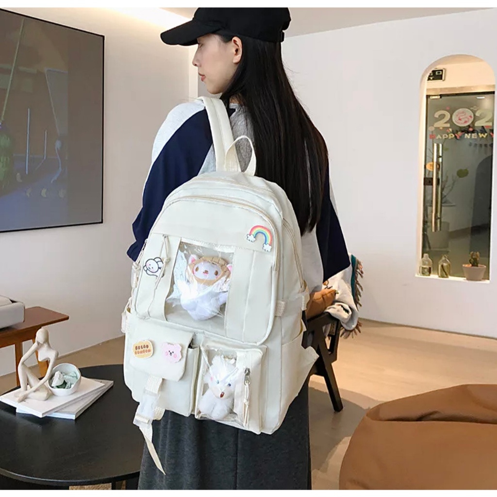 Bag-20 Large capacity Backpack High School Student Girls Backpack ...