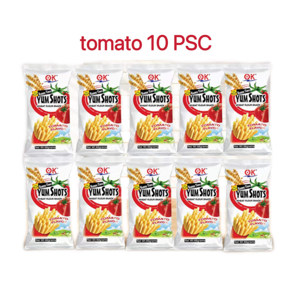 Yum Shots Tomato Flavor Snack 60gram Crispy Crunchy Savory Savoury ...