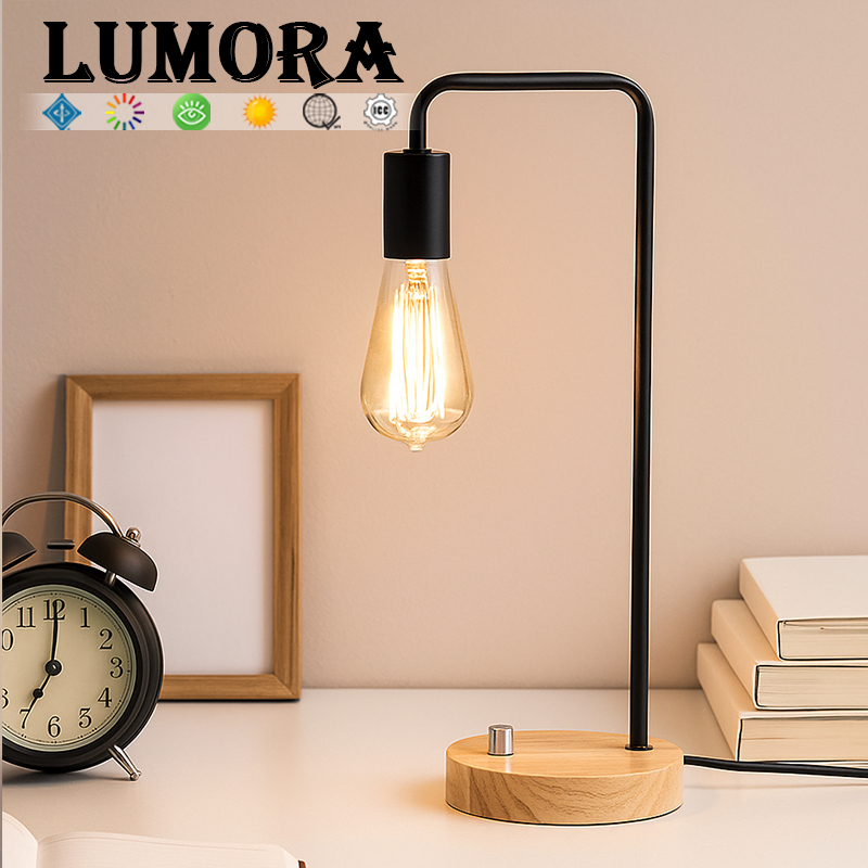 Edison bulb desk lamp, retro style, adjustable light, suitable for ...