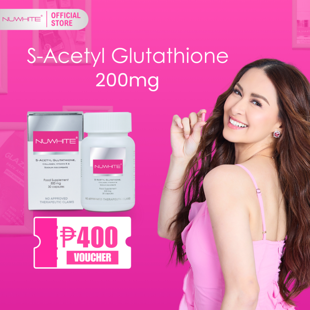 Nuwhite S-Acetyl Glutathione with Collagen Sodium Ascorbate and Vitamin E | Shopee Philippines