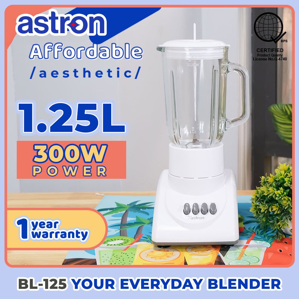 Astron BL125 Everyday Blender - White | 1.25L | Compact and Reliable ...
