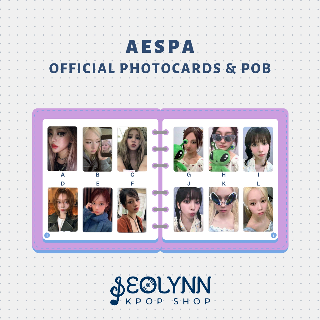 [ON HAND] AESPA Official Album Photocards and POB PC Set Smtown Ktown4u ...