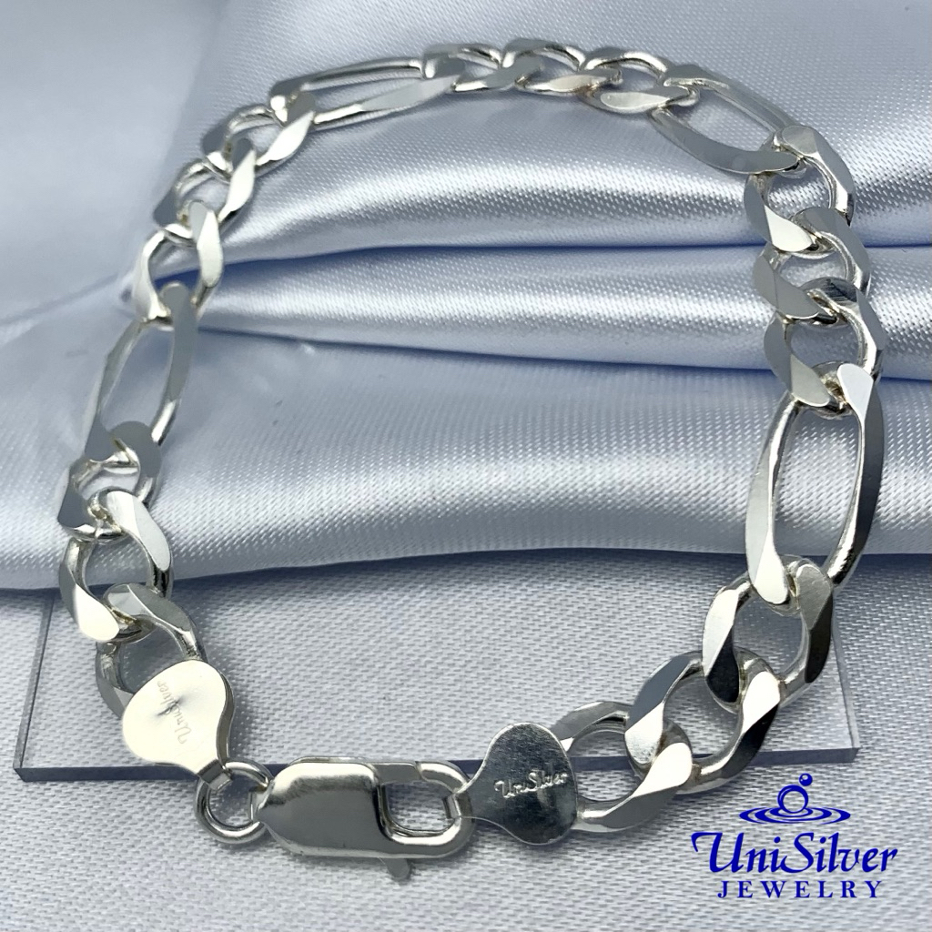 Unisilver 925 Sterling Silver Men's Bracelet (MBLX13-032080) | Shopee ...