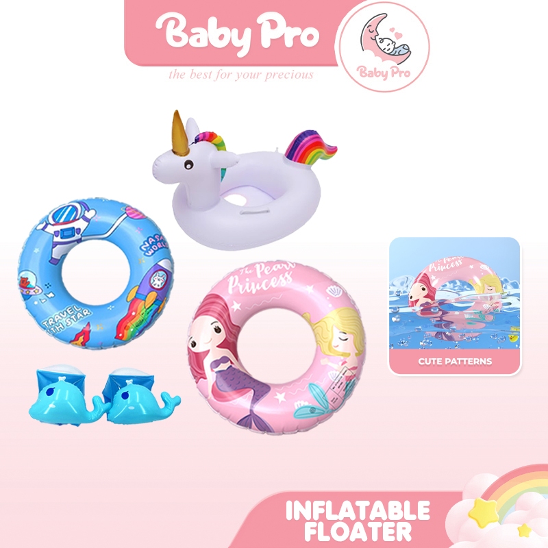Baby Pro Kids Inflatable Swimming Ring Floater and Swimming Arm Floater ...