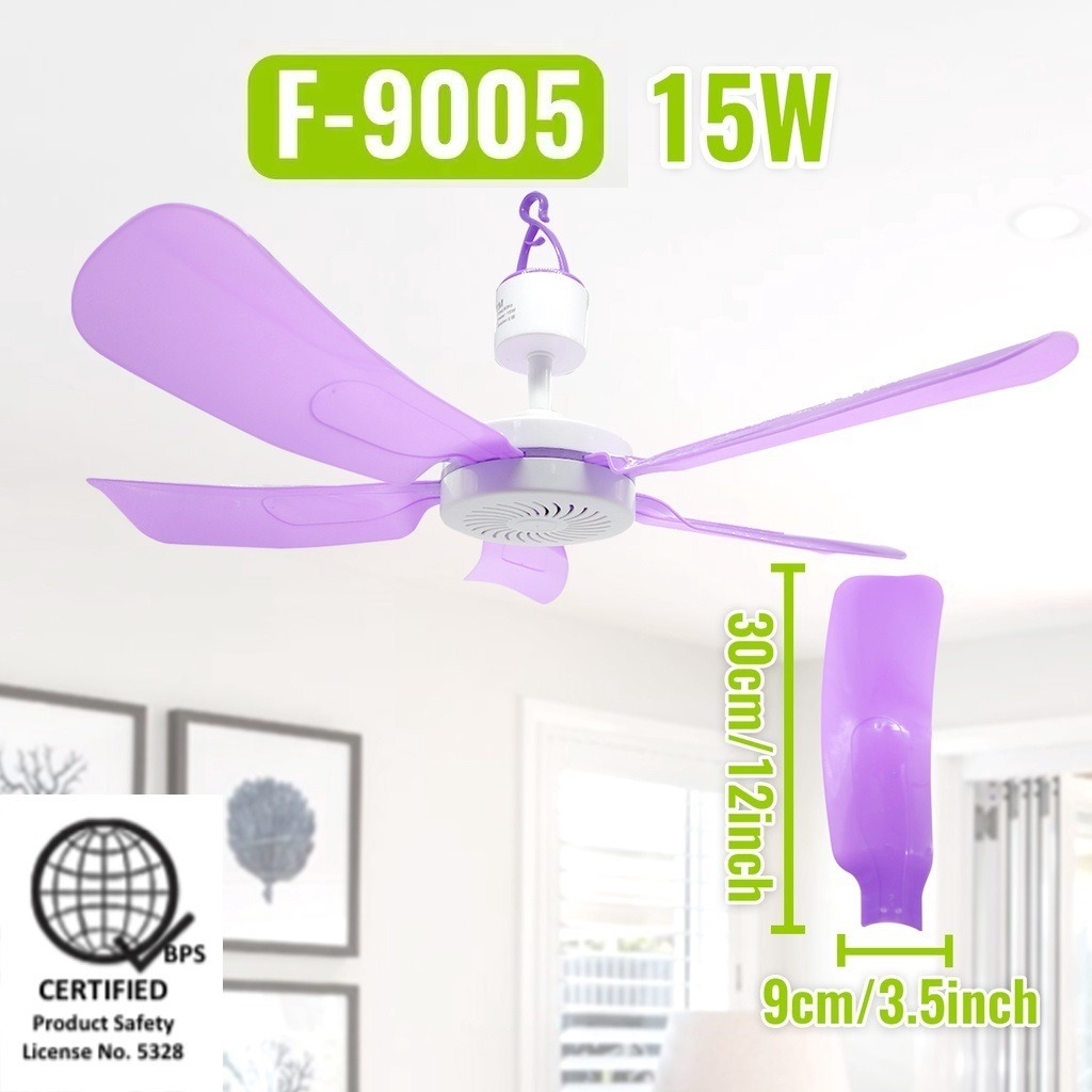 Large 5-Blade Ceiling Fan: An oversized electric hang fan designed for ...