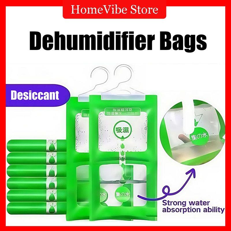 Hanging Dehumidifier Bags Desiccant Moisture Absorber Refill Pack Rain ...