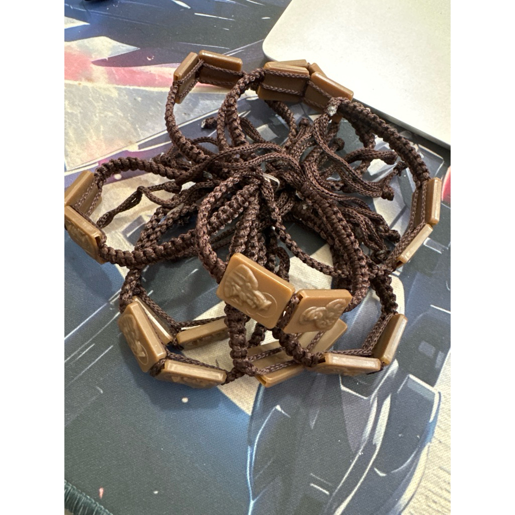 10pcs/tali adjust brown color JEJUS rosary bracelet | Shopee Philippines