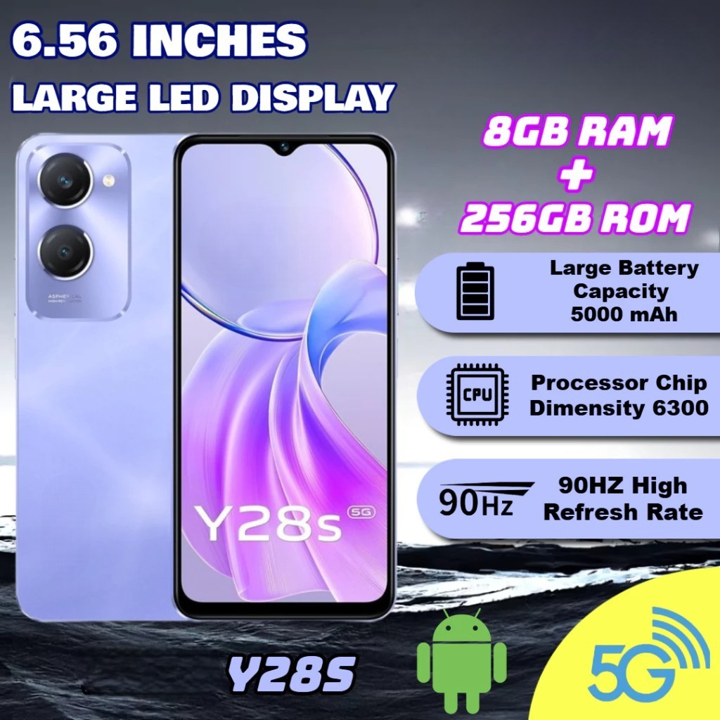 Y28s 5G Smartphone 8GB RAM + 256GB ROM l 50MP AF Dual Selfie Camera l ...