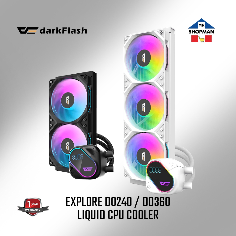 Darkflash Explore DO-240 / DO-360 w/ LCD CPU Liquid Cooler AIO CPU COOLER D0360 D0240 DO240 ...