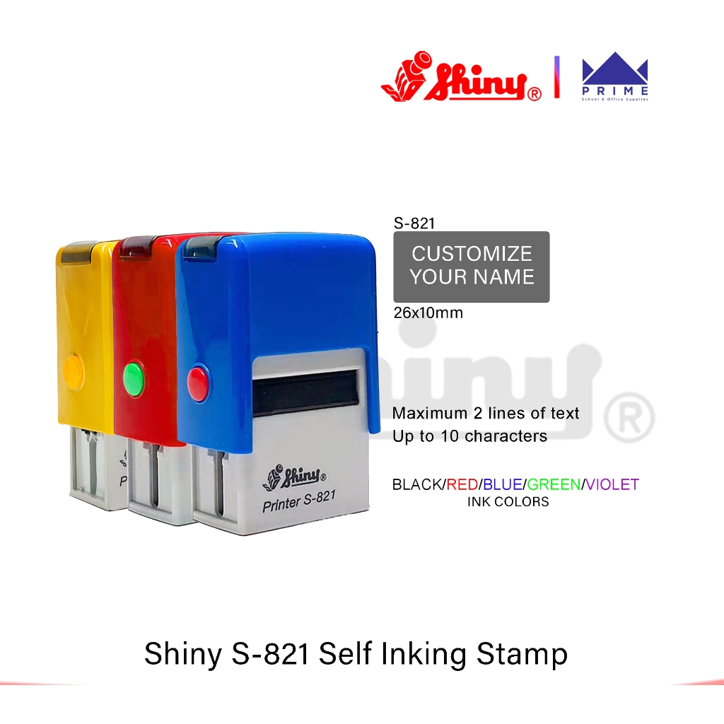 Shiny S-821 Self Inking Stamp (Customize) | Shopee Philippines