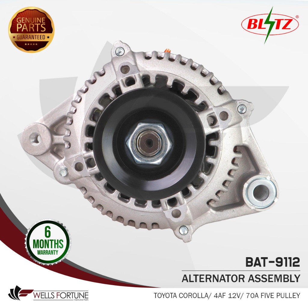 TOYOTA COROLLA 4AF 12V 70A FIVE PULLEY BLITZ ALTERNATOR ASSEMBLY (1PC ...