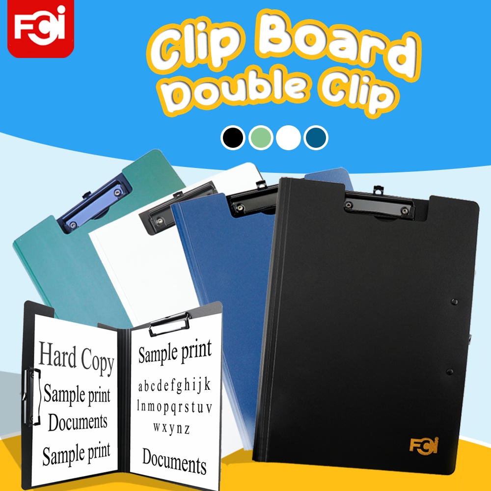 FCI Clip Board A4/FC Double Foldable Clipboard Design For Organizer ...