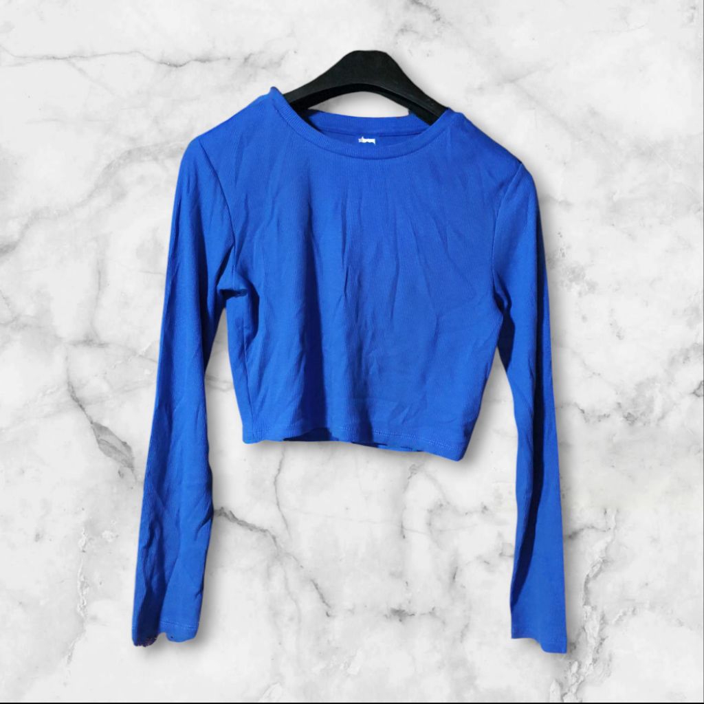 Ladies Long sleeve Crop Top | Shopee Philippines