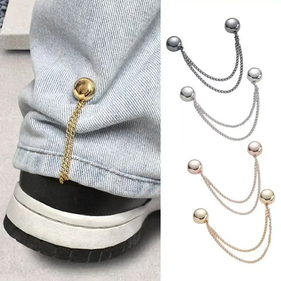 2 Pieces Magnetic Adjustable Trouser Leg Clips, Jeans Pins Retractable ...